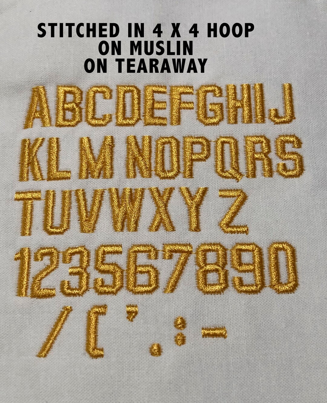 Embroidery Font, Half Inch Small Font, All Caps, Square, Condensed ...