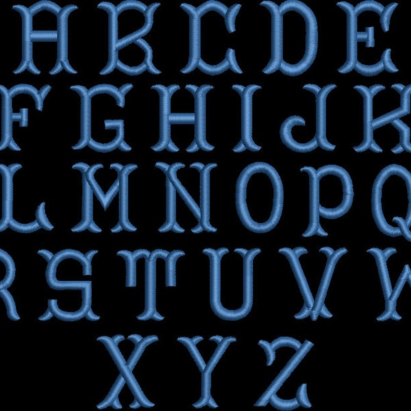 Fishtail Embroidery Font - Etsy