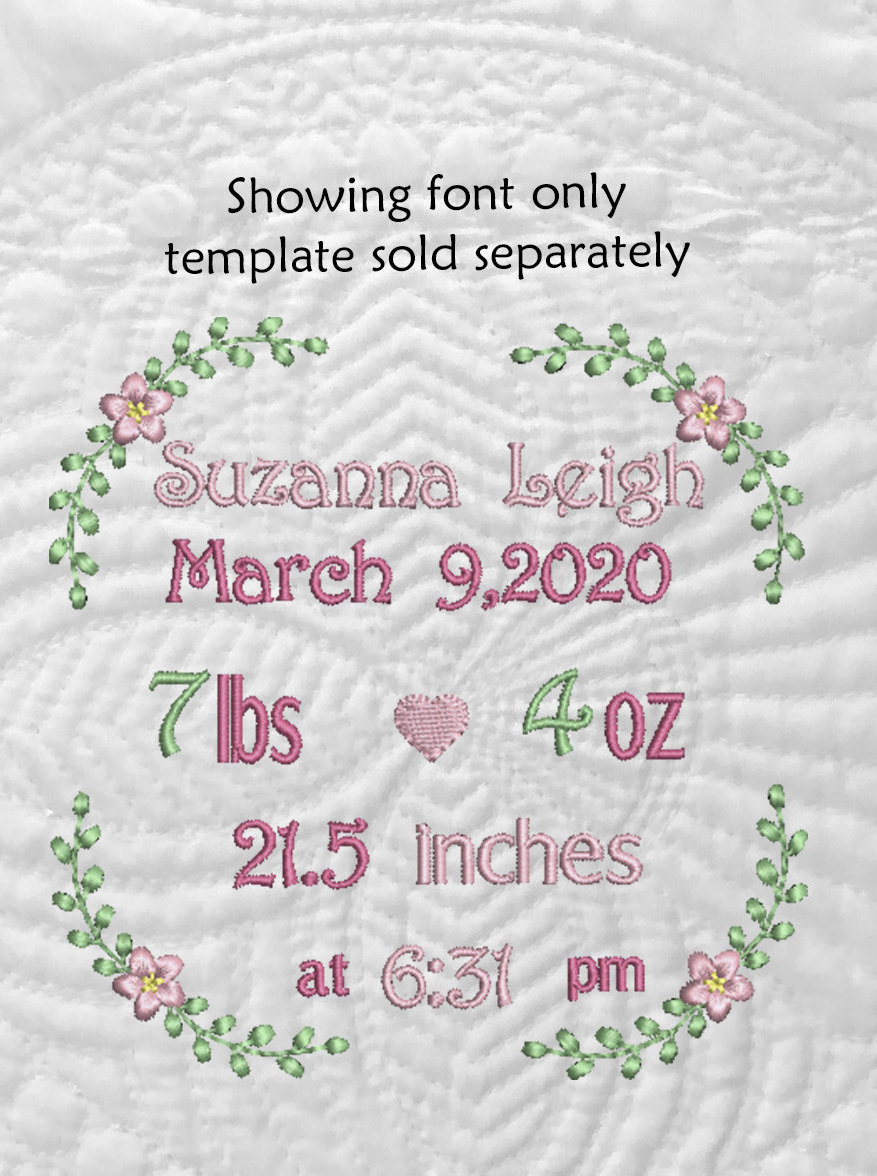 Harrington Embroidery Font, 1.5 Inch, Upper Lower Case (download) - Etsy