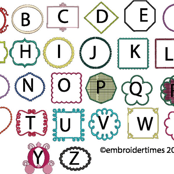 Embroidery Monogram Frames - Etsy