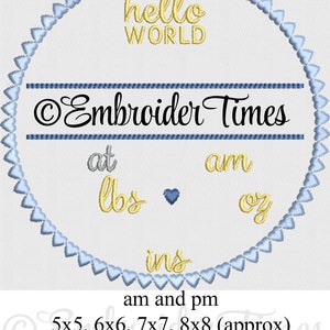 Machine Embroidery, Birth Certificate, Birth Announcement, Statistics ...