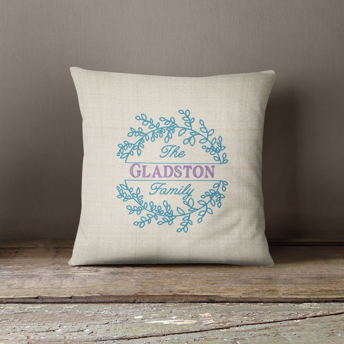 Machine Embroidery Design, Wreath, Family Wreath, 3 Sizes, Split for ...