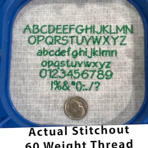 Casual Print, Embroidery Font, .25 Inches, 7 Mm, Small Embroidery Font ...