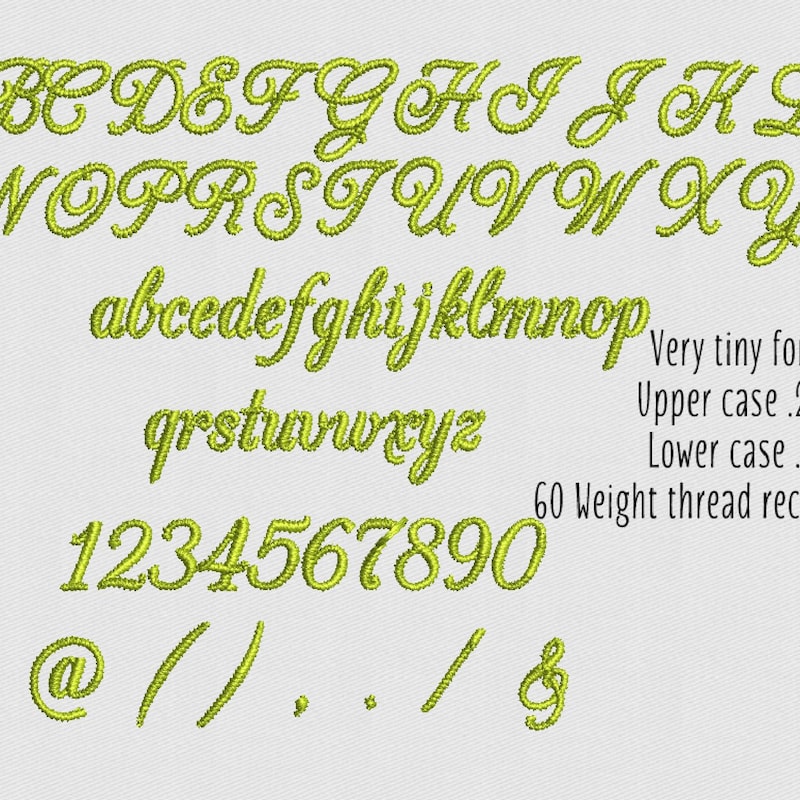 1/4 Embroidery Font - Etsy Canada