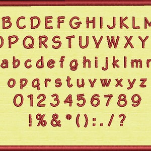 Casual Print, Embroidery Font, .25 Inches, 7 Mm, Small Embroidery Font ...