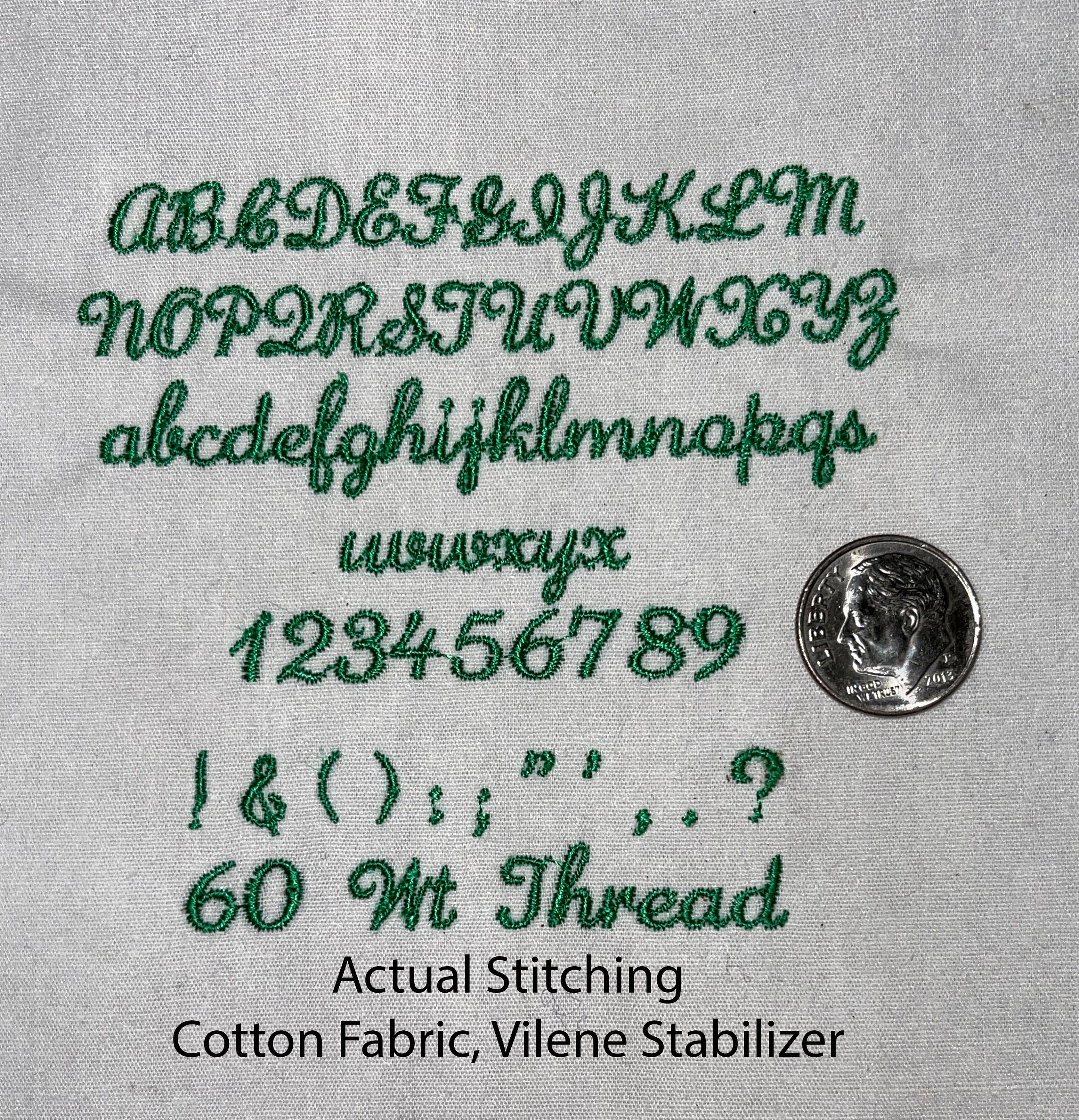 Leesie BX Embroidery Font, Script PES Font, Very Small .25 Inch (7mm ...