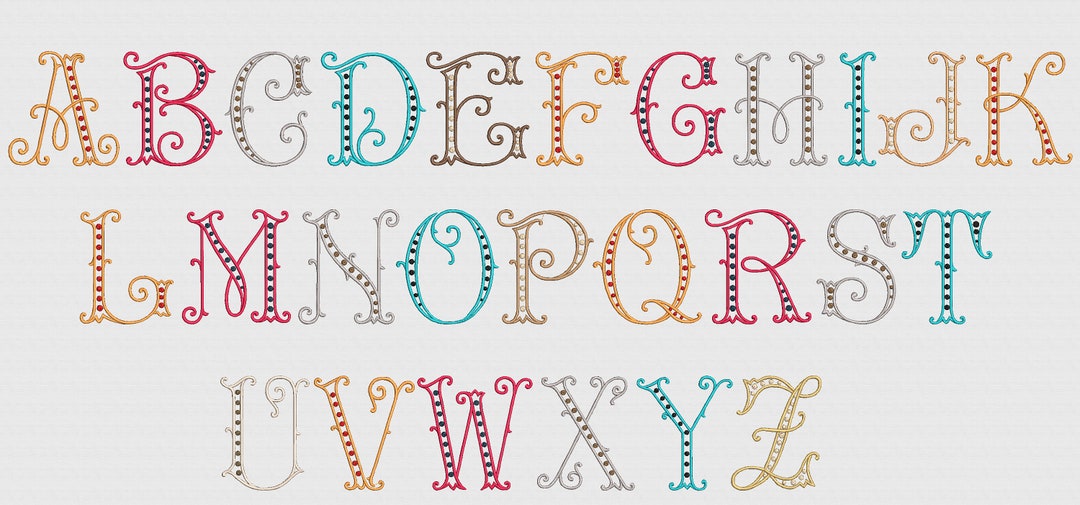 BX, BX Embroidery Font, PES Font, Candlewick, Embroidery Font, Single ...