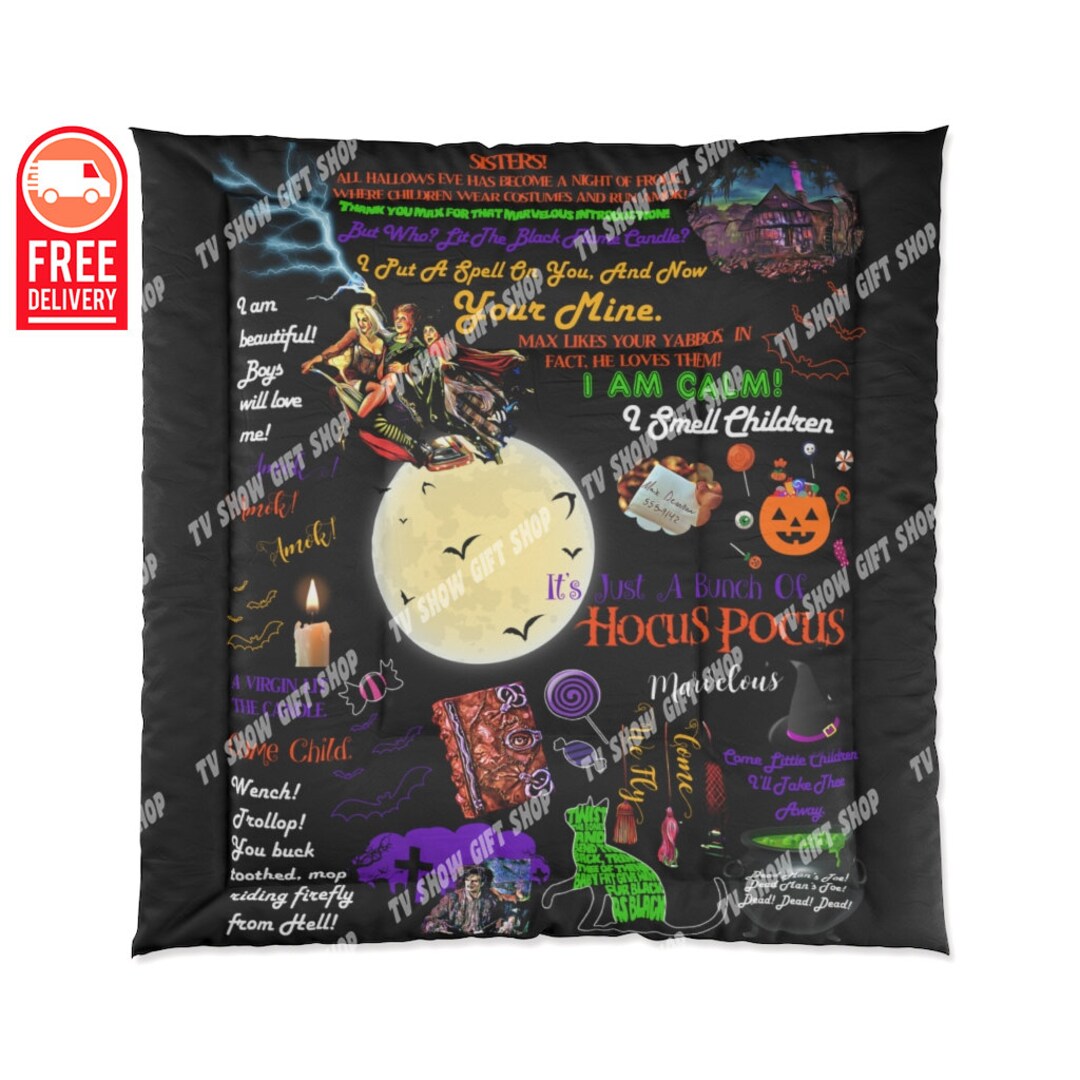 Hocus Pocus Comforter: Sanderson Sisters Halloween Bedding - Etsy