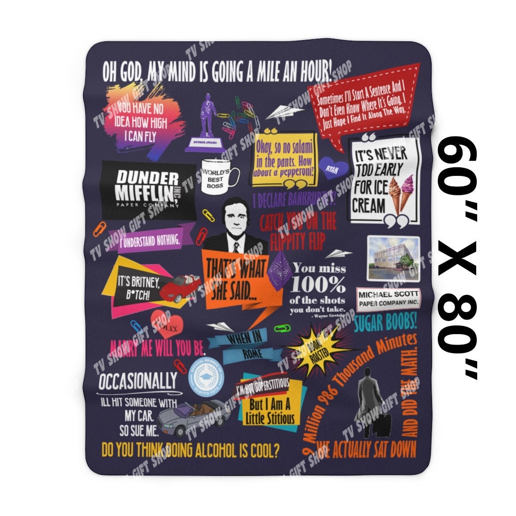 The Office Blanket Michael Scott Throw Blanket Dwight Schrute Farms Jim ...