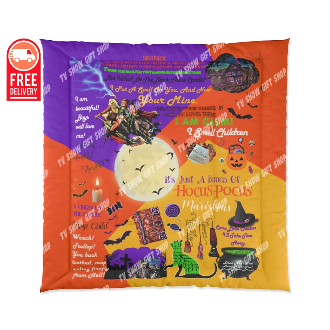 Hocus Pocus Comforter the Sanderson Sisters Halloween Comforter Hocus ...