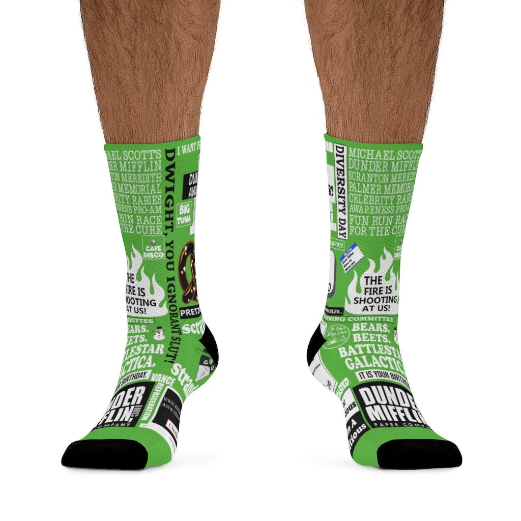 The Office Socks the Office TV Show Gift Michael Scott Dwight | Etsy