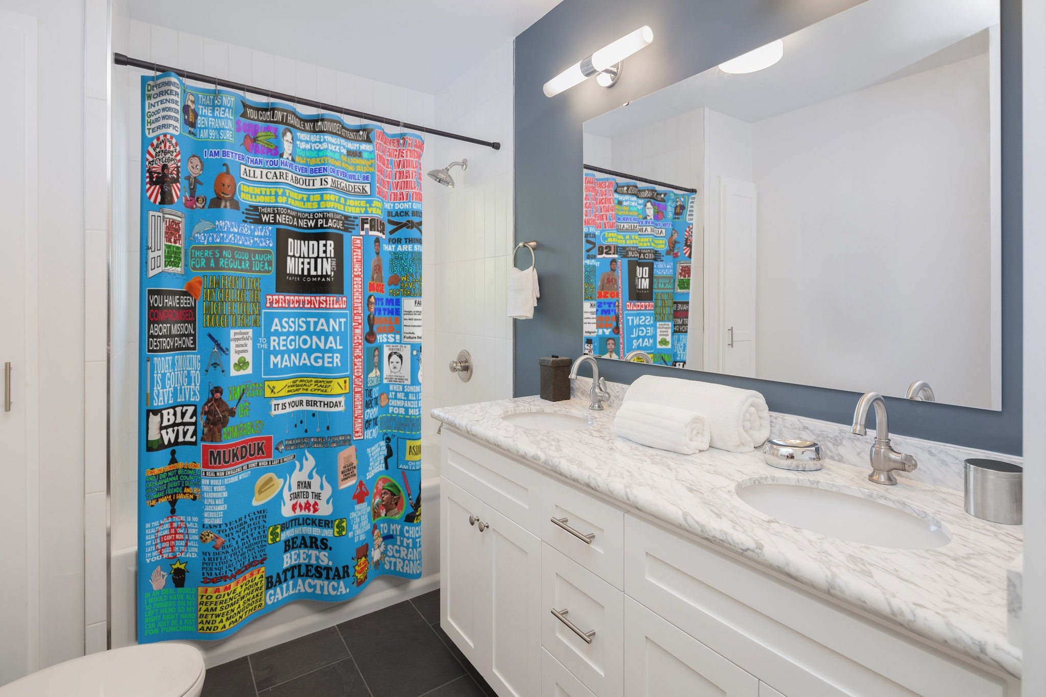 The Office Shower Curtain Dwight Schrute Bath Curtain the | Etsy