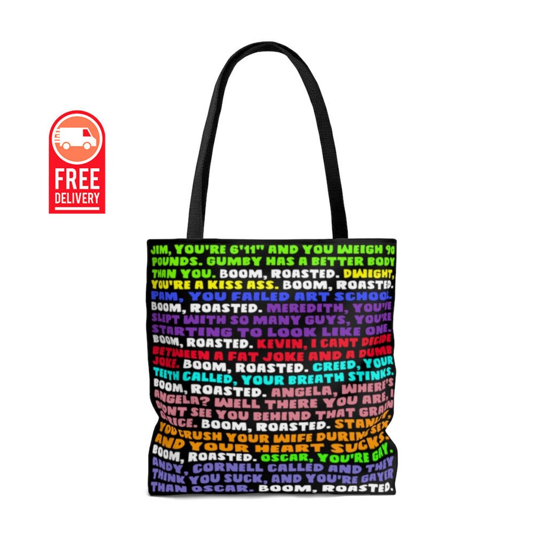 Boom Roasted Tote Bag the Office Tote Shoulder Bag Michael Scott Dwight ...