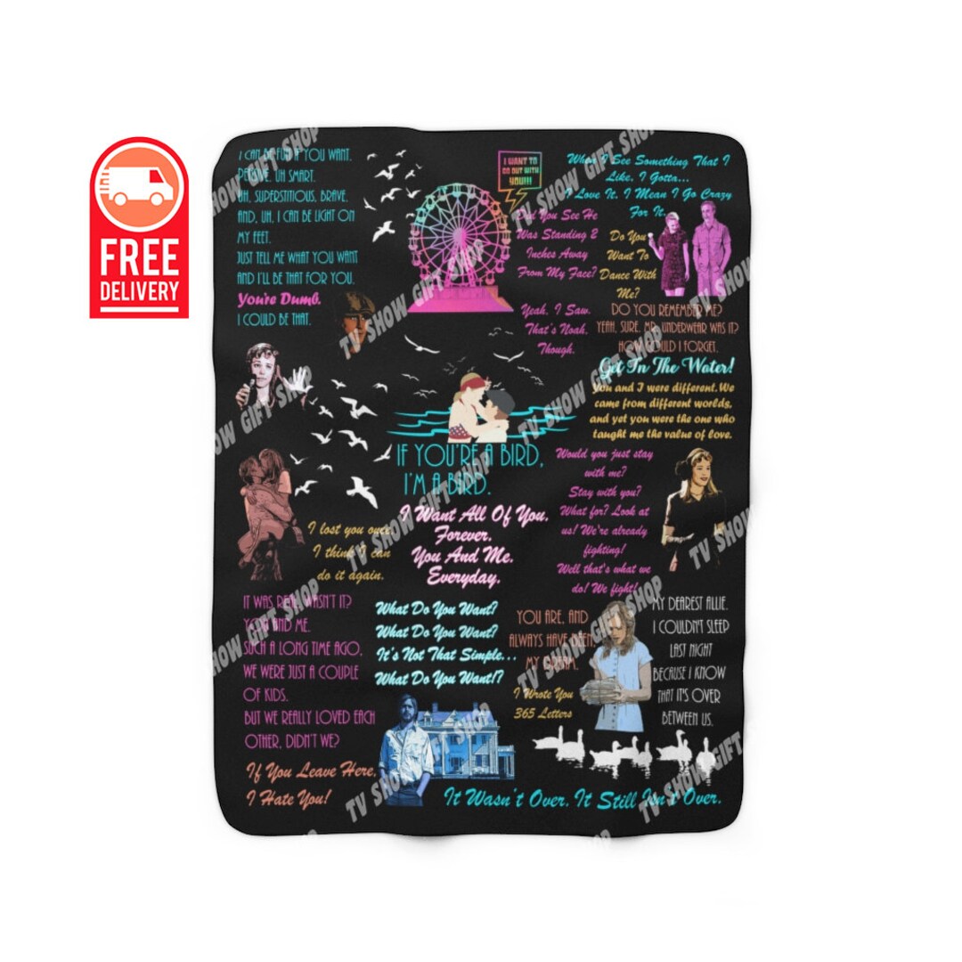 The Notebook Blanket Noah and Allie the Notebook Gift for Her TV Show ...