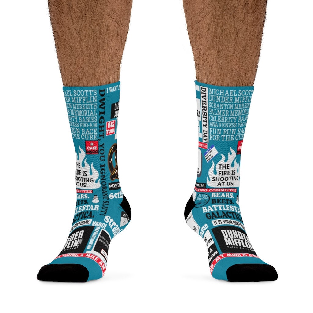 The Office Socks the Office TV Show Gift Michael Scott Dwight | Etsy