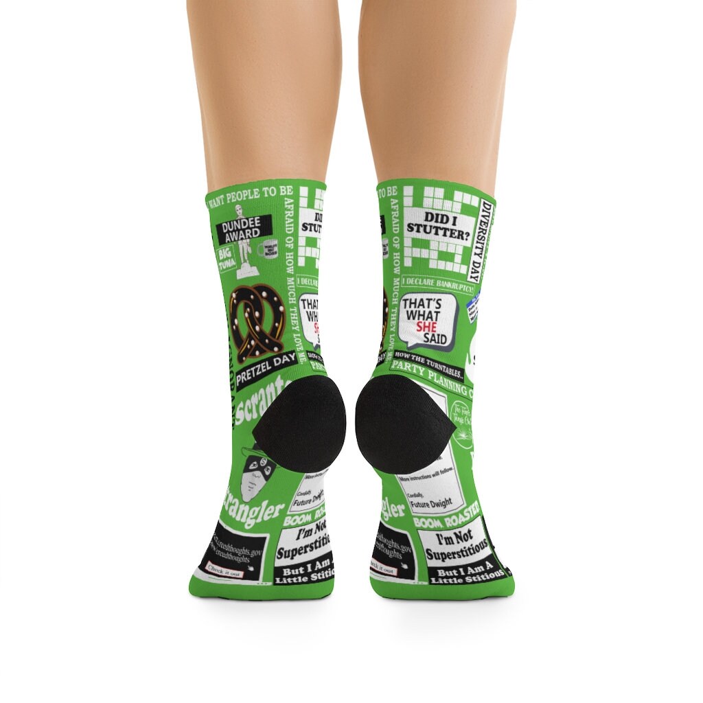 The Office Socks the Office TV Show Gift Michael Scott Dwight | Etsy