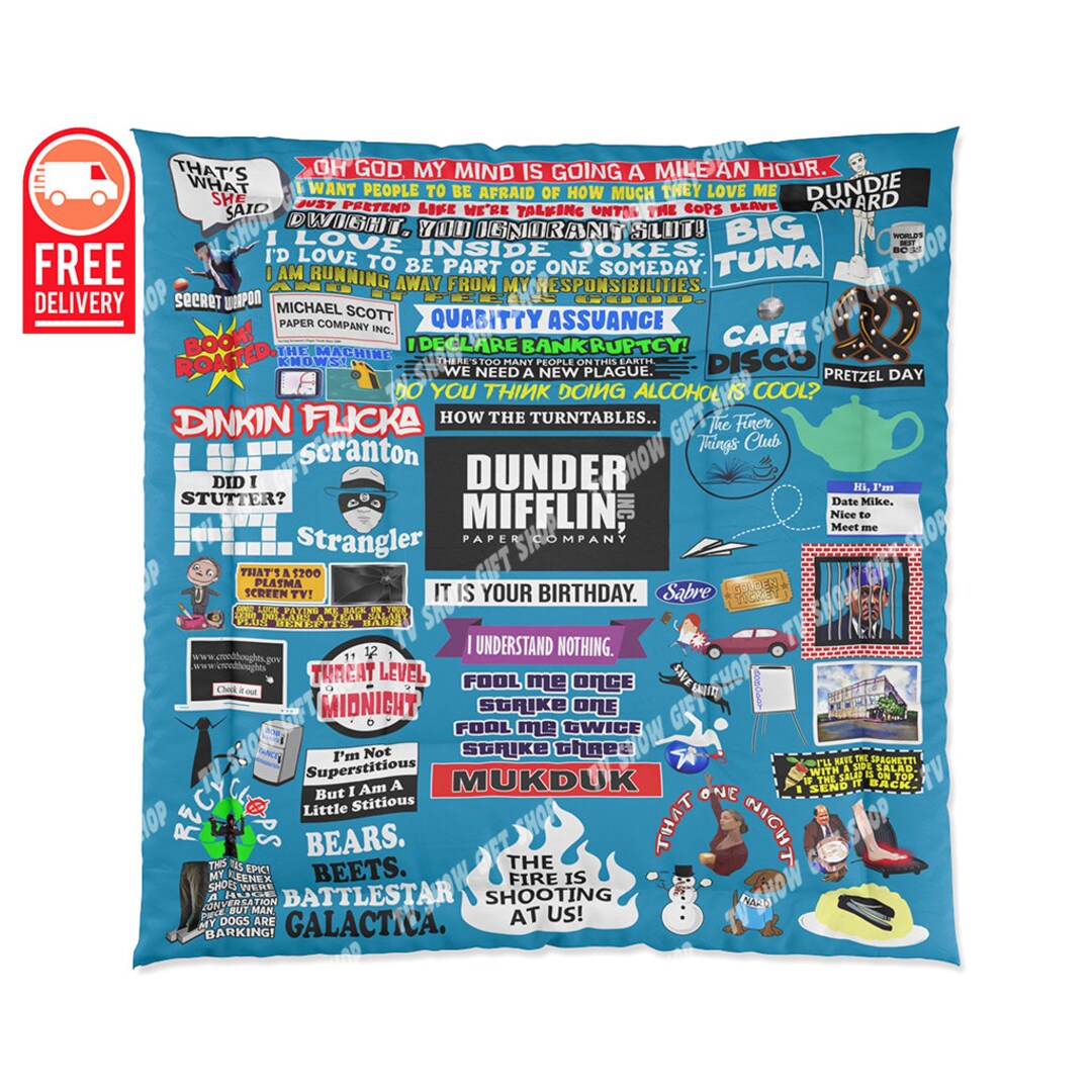 The Office Comforter the Office TV Show Gift Michael Scott Dwight ...