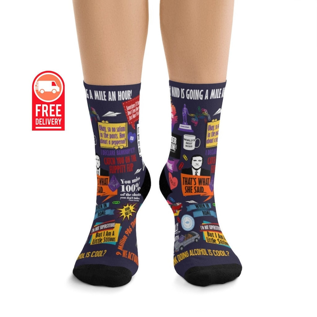 Michael Scott Socks the Office TV Show Gift the Office Socks Dwight ...