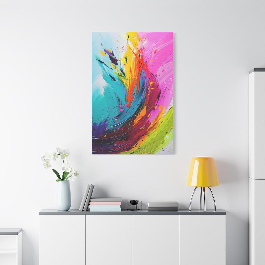Abstract Paint Splash Wall Art Canvas - Abstract Home Decor - Modern ...
