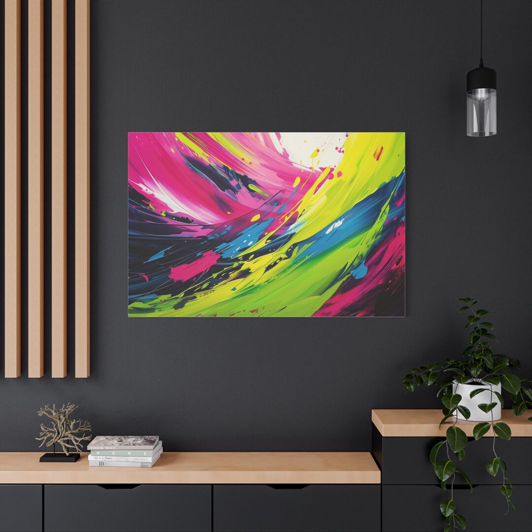 Abstract Paint Splash Wall Art Canvas - Abstract Home Decor - Modern ...