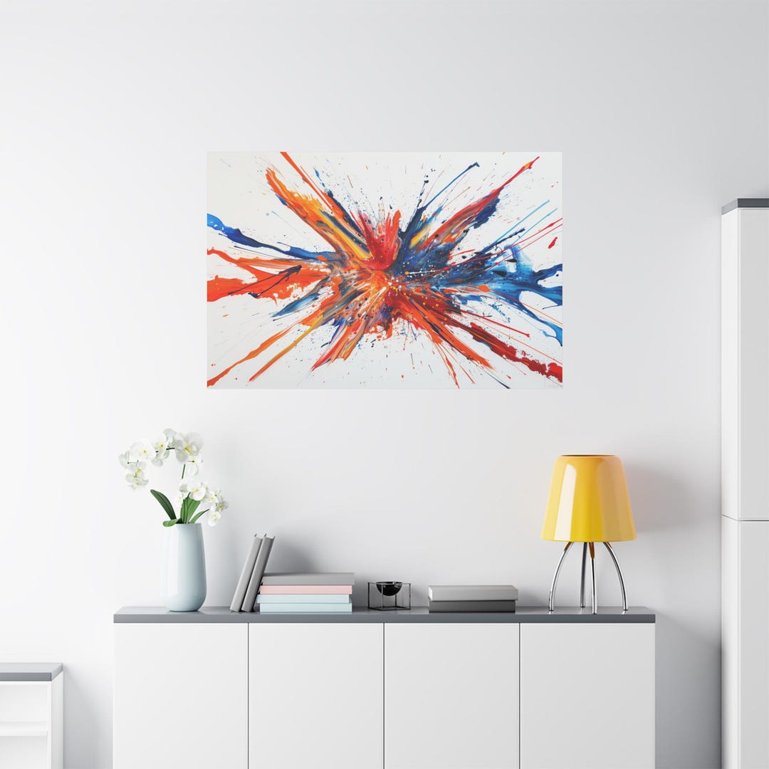 Abstract Paint Splash Wall Art Canvas - Abstract Home Decor - Modern ...