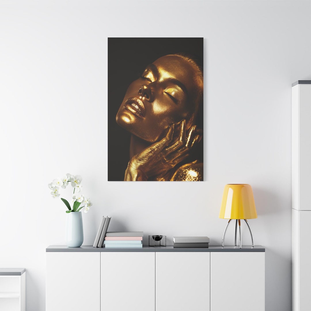 Woman in Gold Wall Art Canvas Print - Feminine Art, Woman Decor ...