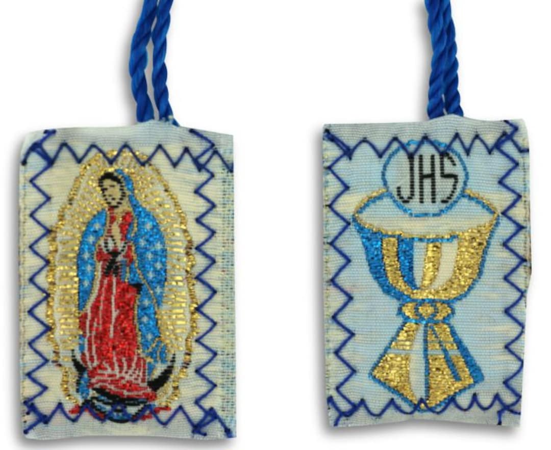 Scapular Blue Our Lady of Guadalupe Communion Chalice Scapular - Etsy