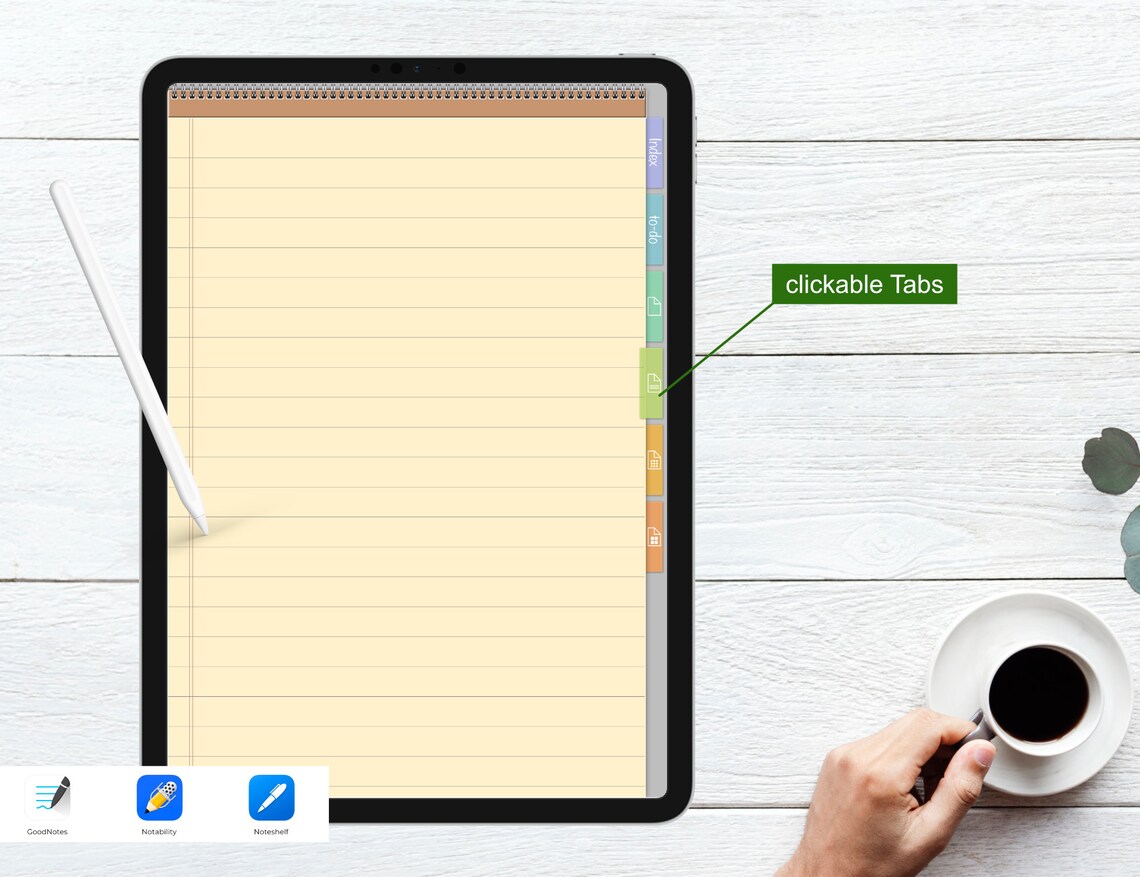 Digital Notebook for Goodnotes Notability Notepad Realistic - Etsy