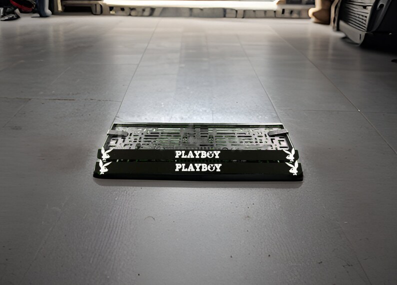Playboy Plate Covers - EU License Plate Holder - Plate Frame - Car ...