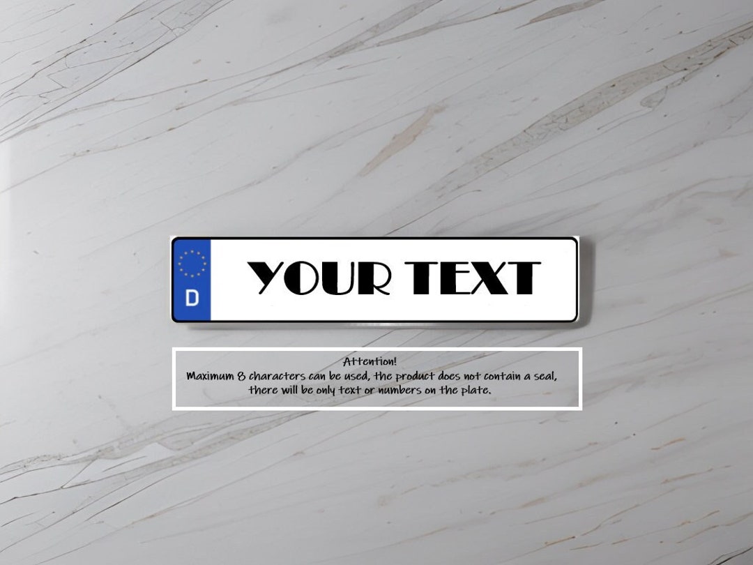 European License Plate - Custom/replica German License Plate ...