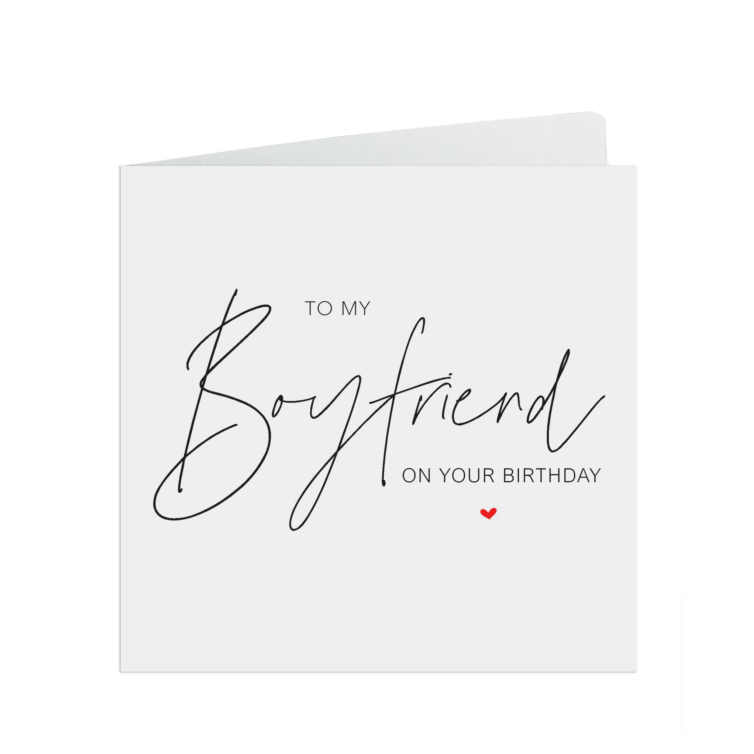 Boyfriend Birthday Card Simple Elegant Design - Etsy UK