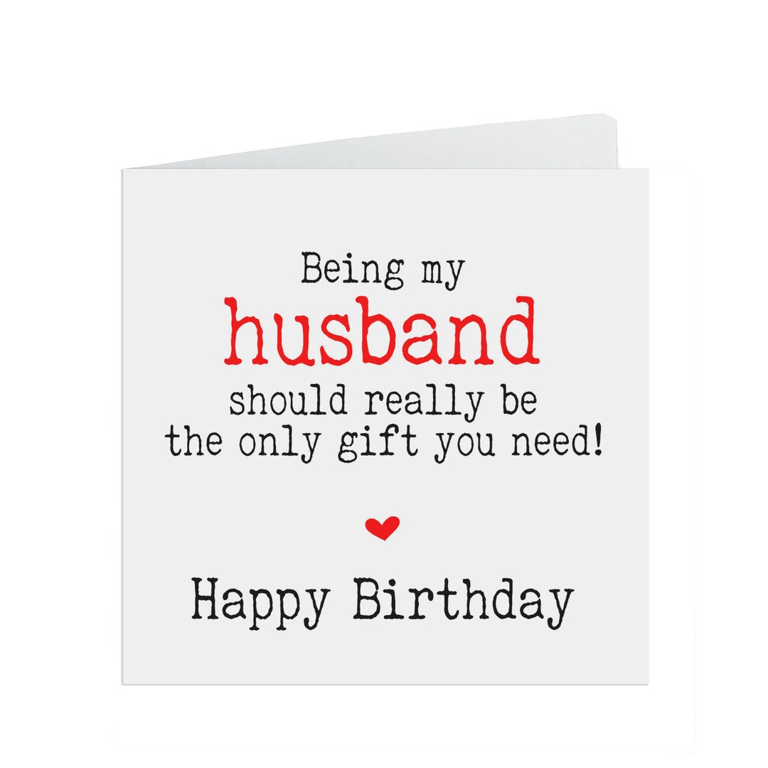 Husband Birthday Card Being My Husband Should Really Be The Etsy