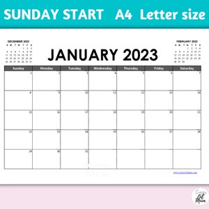 Editable 2023 Calendar, Printable Planner, 2023 Monthly Planner, 100% ...