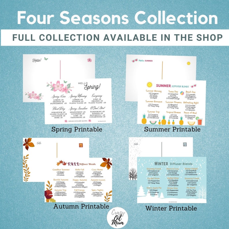 Spring Diffuser Blends Postcard Essential Oils Postcard | Etsy