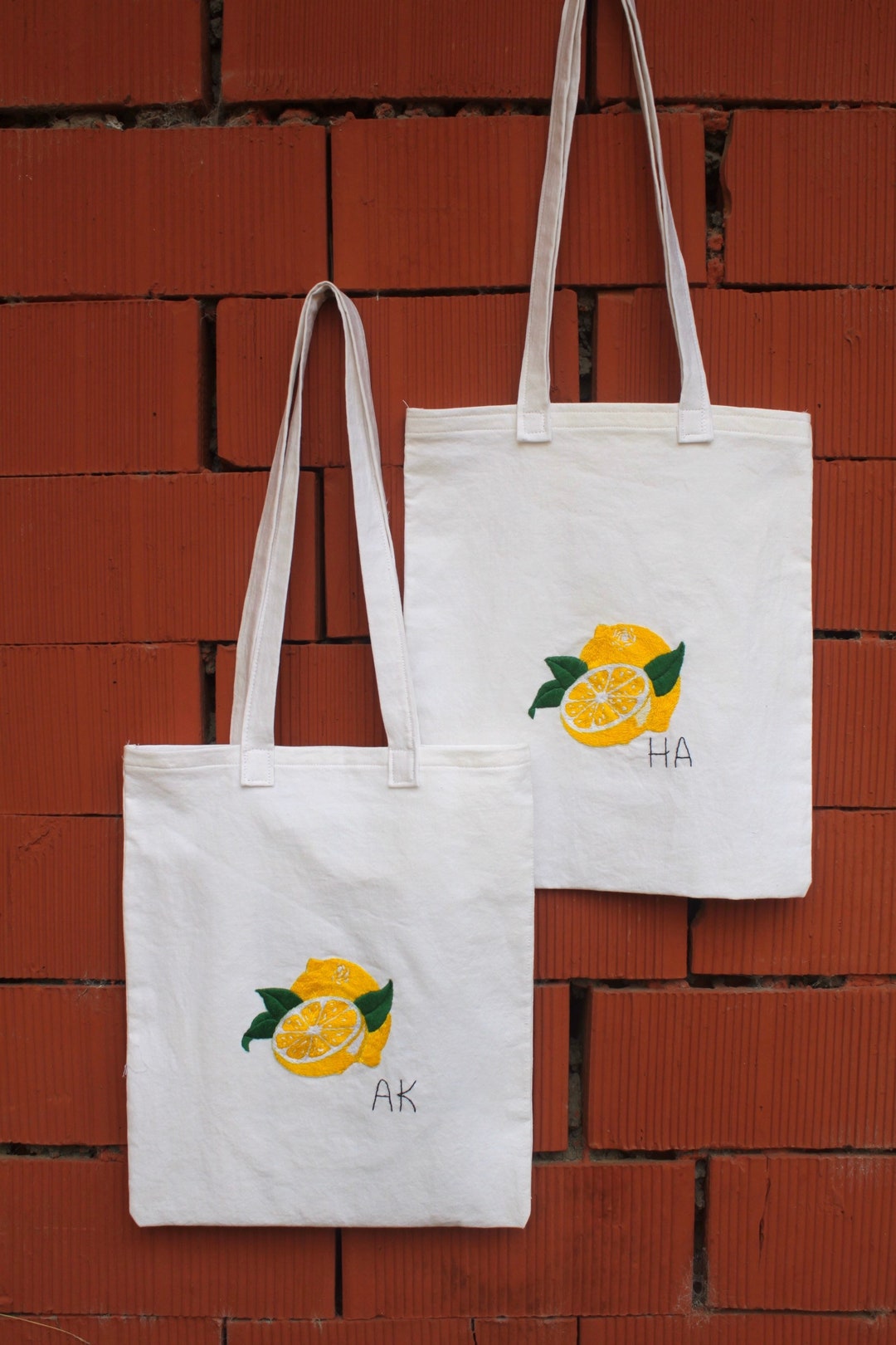 Personalized Lemon Tote Bag, Lemon Wedding Tote, Lemon Gift Bag ...