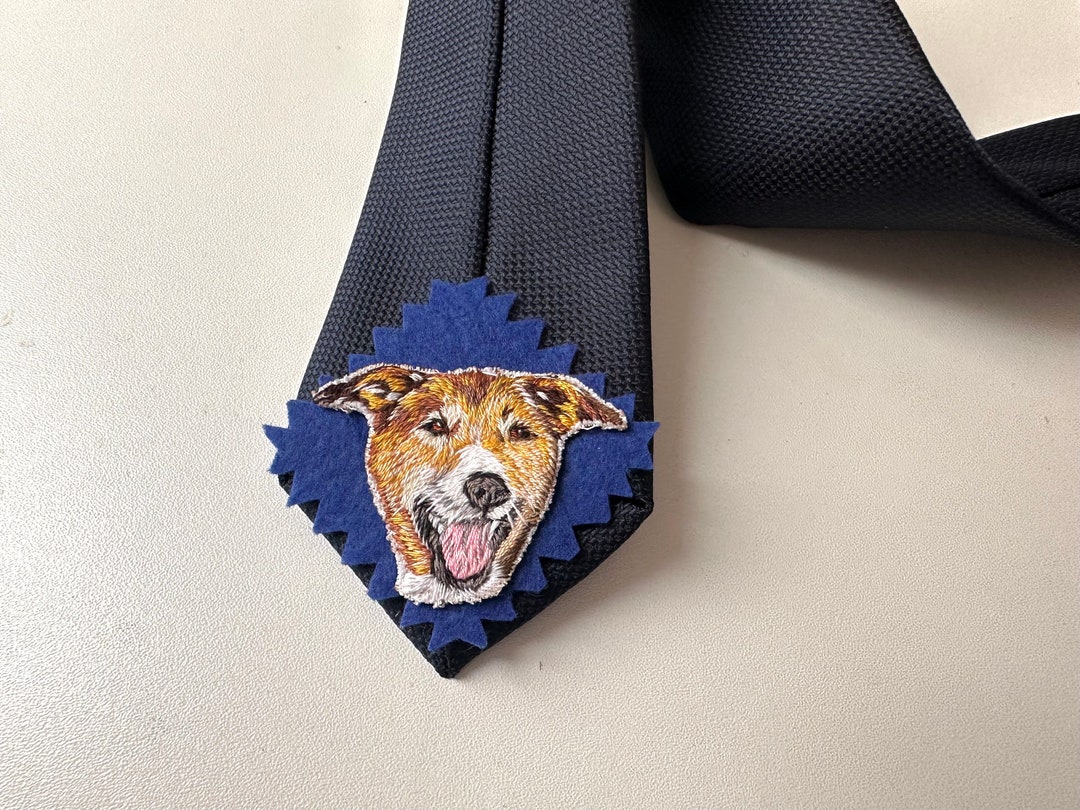 Custom Dog Pet Patch for Ties, Father of the Bride Gift, Tie With Photo ...