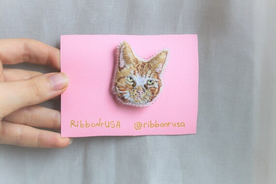 Custom Pet Pin Personalized Dog Gifts Etsy Cat Portrait Brooch - Etsy