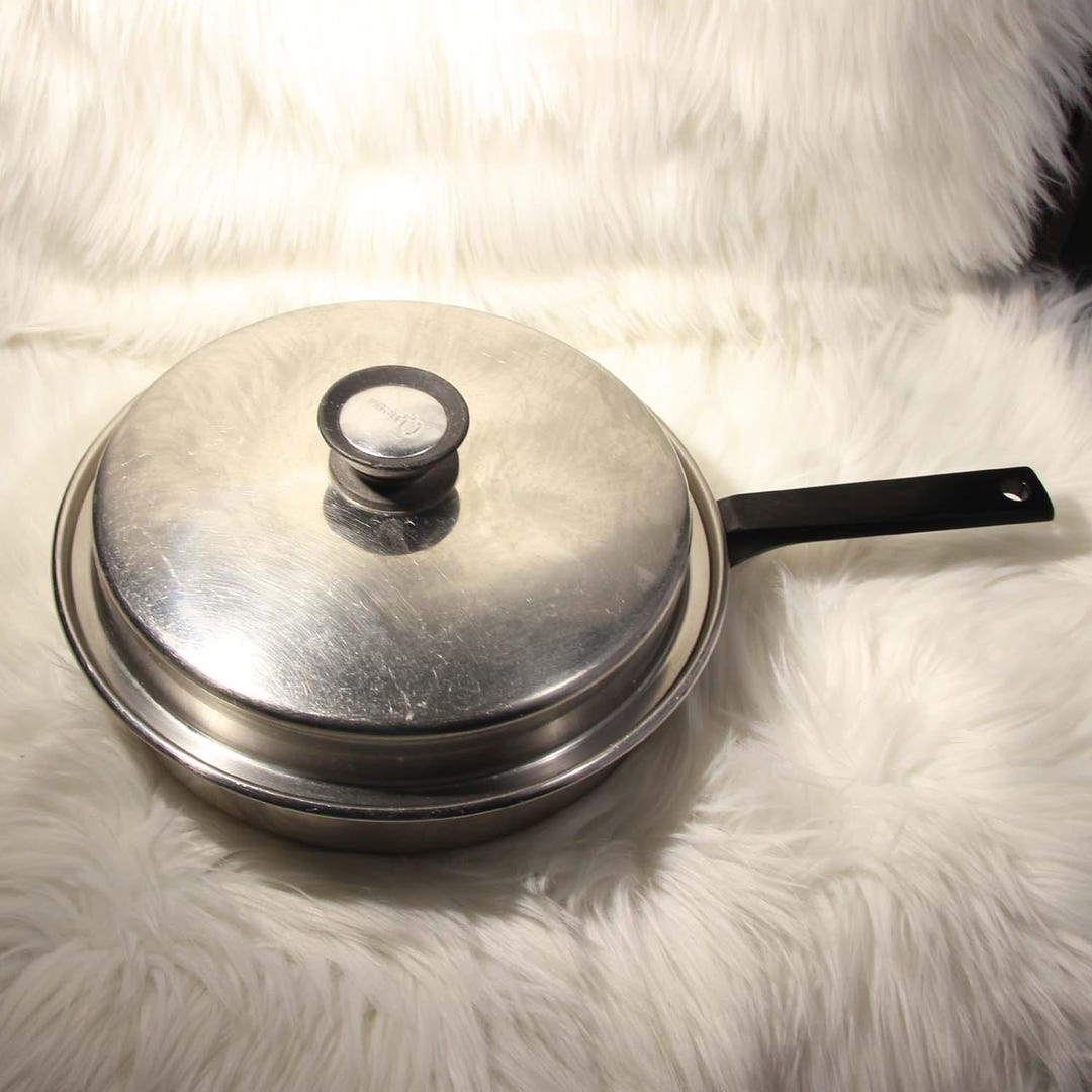 West Bend 10.75" Stainless Steel Frying Pan Skillet W/ Queen Lid – USA ...