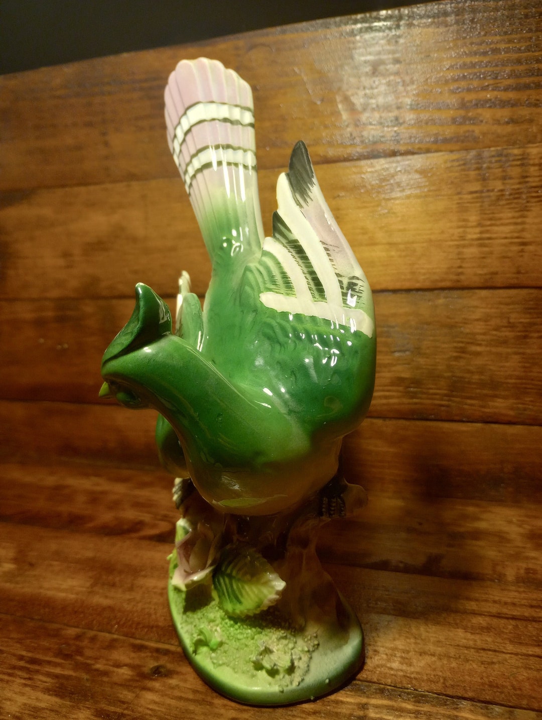 Vintage Peacock Ceramic Figurine - Etsy