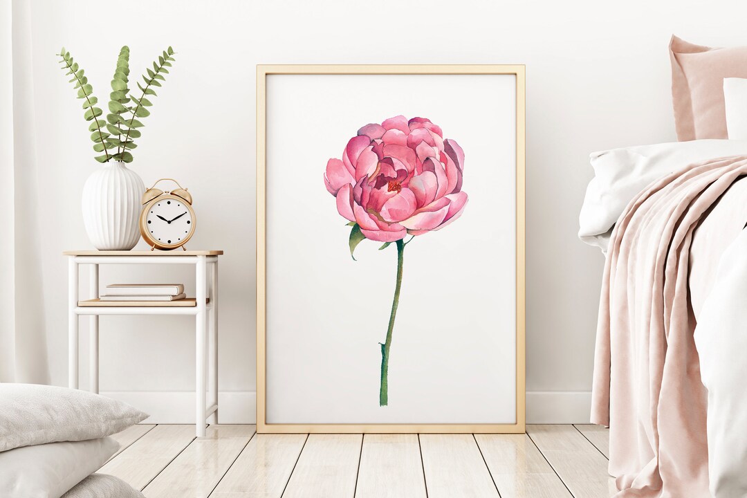 Digital Download Pion, Flower Painting, Digital Prints, Printable Art ...