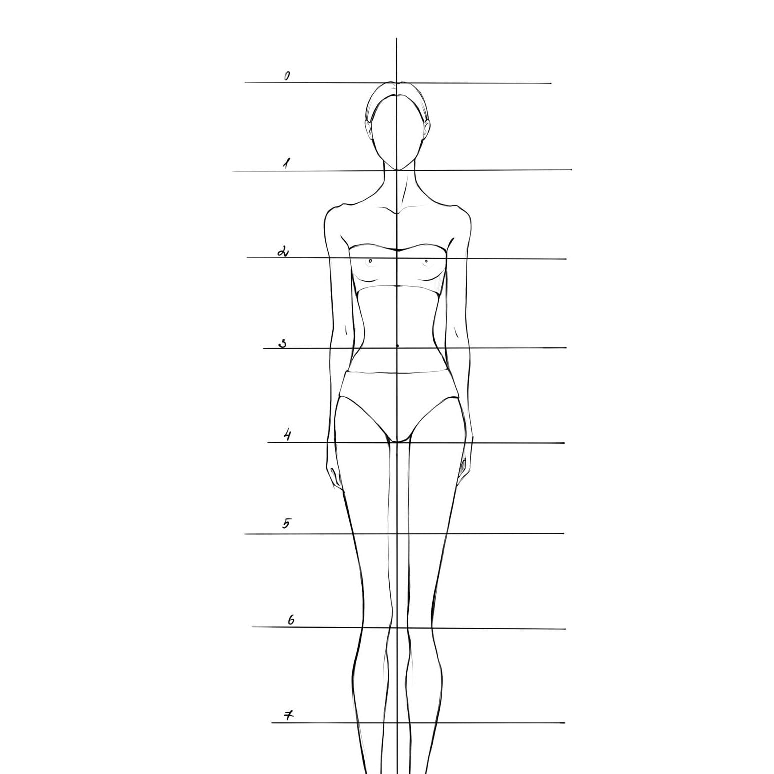 Premium Coloring Page - Women Body Proportions - Adult Coloring Pages ...