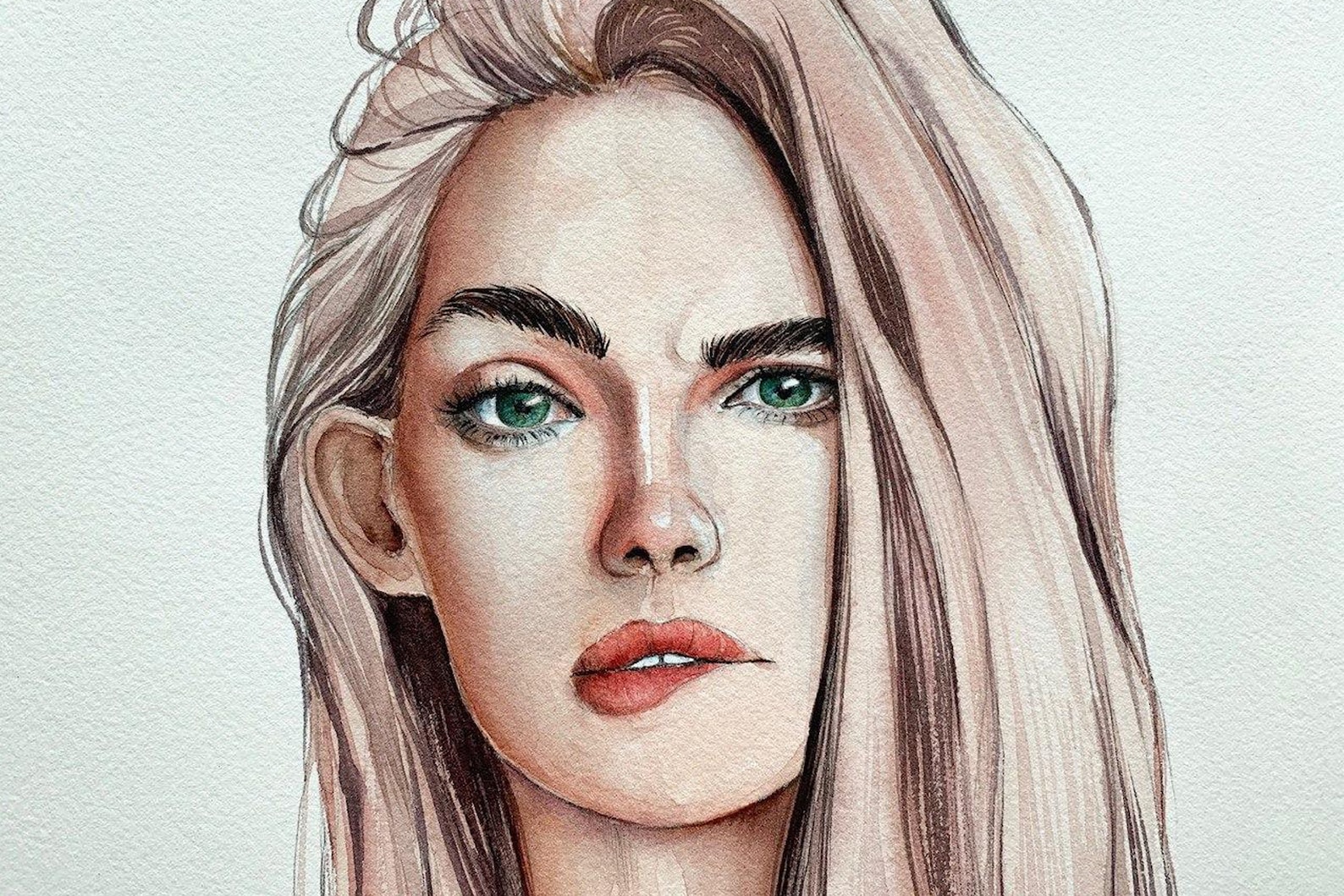 Coloring Page Playful Look Girl Portrait Digital Download | Etsy