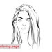 Coloring Page, Playful Look, Girl Portrait, Digital Download, Adult ...