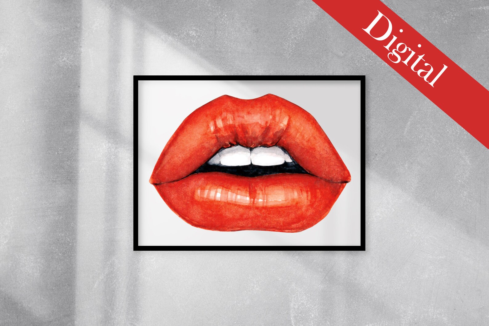 Digital download Red Lips Lips Digital Prints Printable Art | Etsy