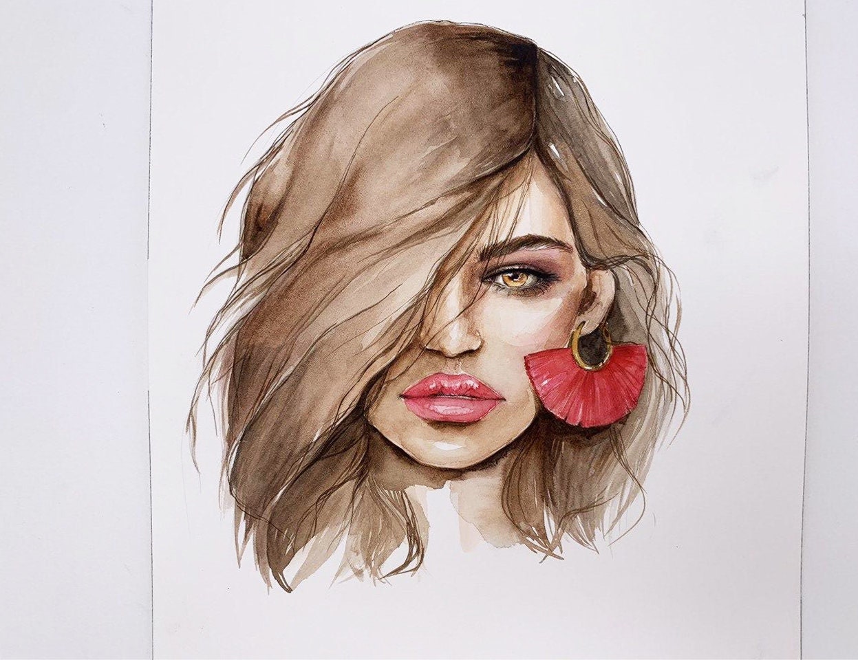 Coloring Page Girl Portrait Digital Download Adult Coloring - Etsy