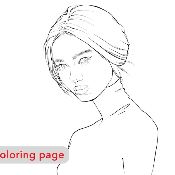 Premium Coloring Page Women Body Proportions Adult Coloring Pages ...
