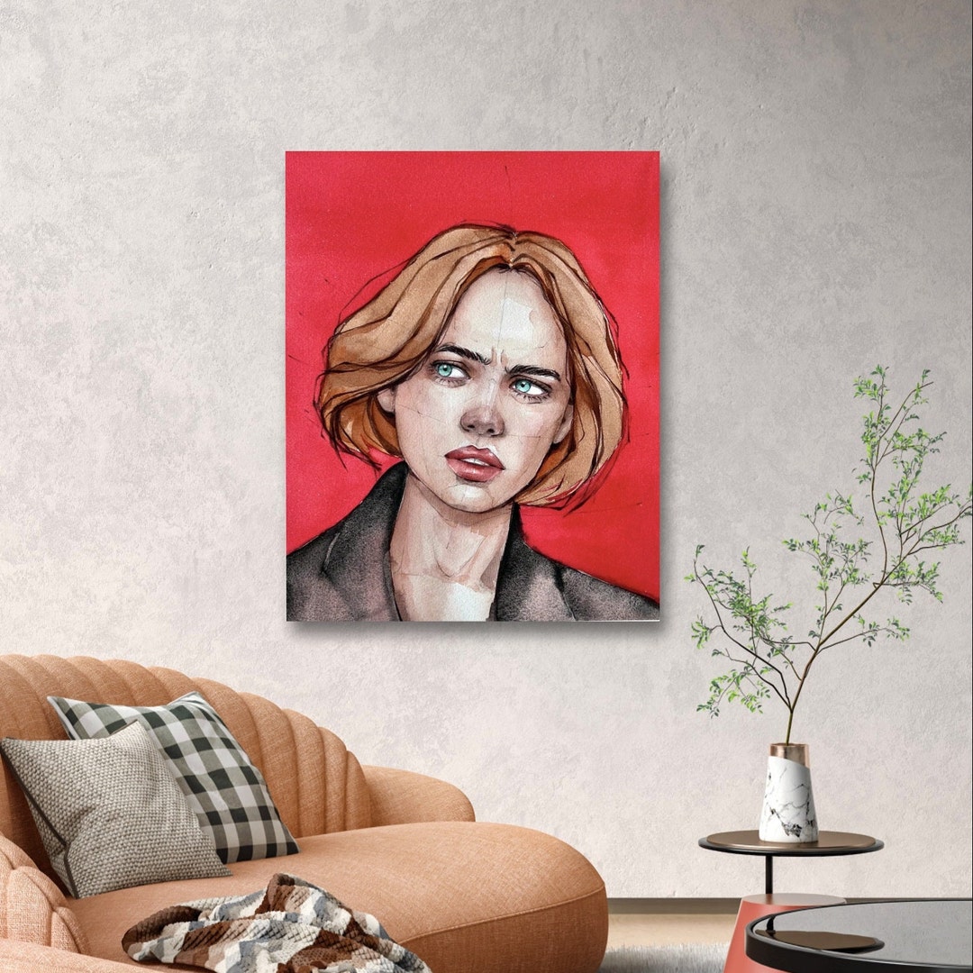 Mistrust Watercolor Portrait Painting Fashion Girl Illustration ...