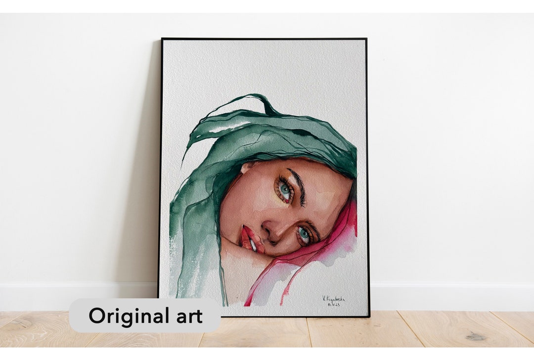 Original Watercolor Art emma Watercolor Painting by - Etsy