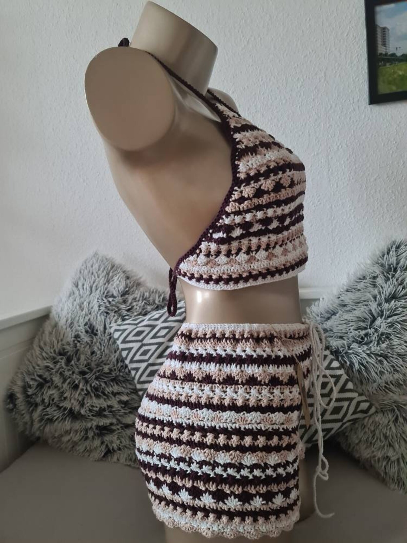 Crochet Shorts Set Halter Top Handmadetop Handmade Crochet - Etsy.de