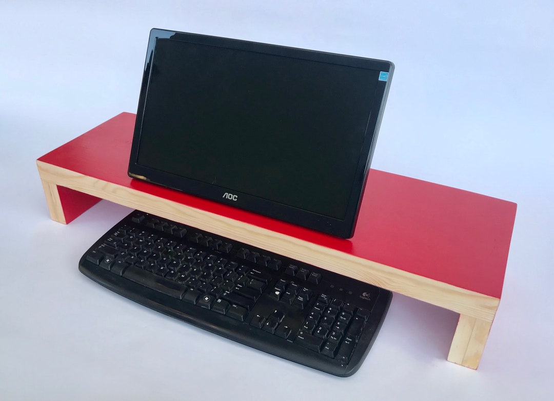 2 Toned Computer Monitor and Keyboard Stand - Etsy